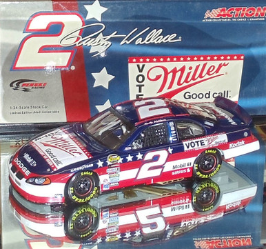 RUSTY WALLACE 2004 'MILLER FOR PRESIDENT OF BEERS' 1/24 ACTION DIECAST CWB