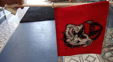UGA BULLDOGS DOUBLE SIDED CAR FLAG