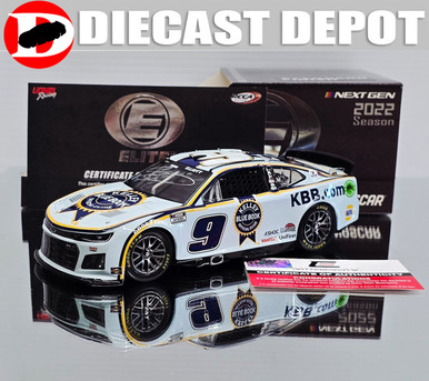 AUTOGRAPHED CHASE ELLIOTT 2022 KELLEY BLUE BOOK #9 CAMARO 1/24 ELITE ...
