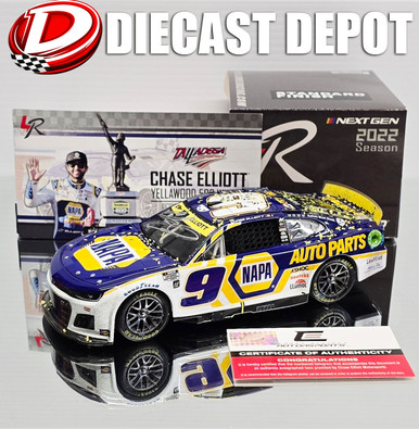 AUTOGRAPHED CHASE ELLIOTT 2022 TALLADEGA WIN RACED VERSION NAPA #9 NEXT ...