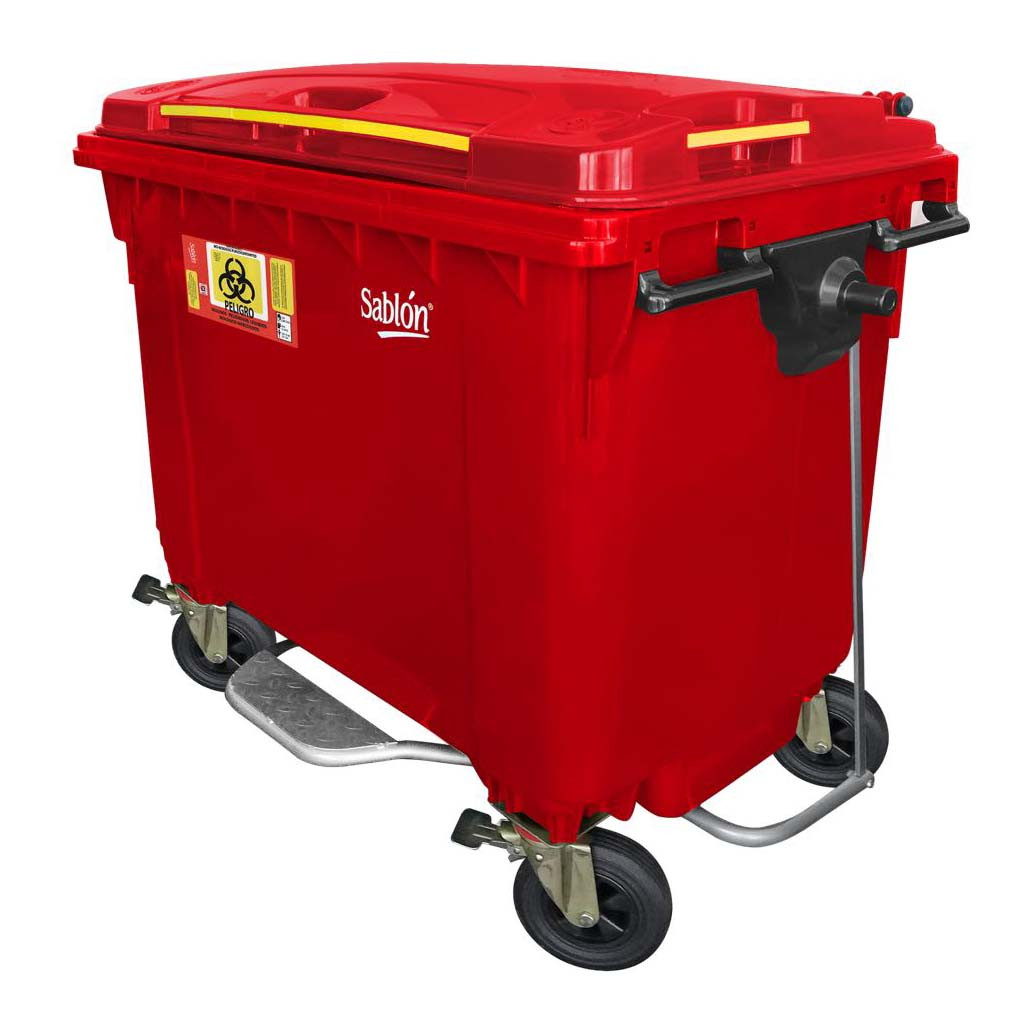CONTENEDOR RECTANGULAR DE 660 LTS ROJO Mod. 8729RPBI