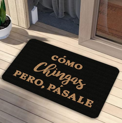 TAPETE DECORATIVO ELITE MAT DISEÑO COMO CHINGAS DE 70X50 CM