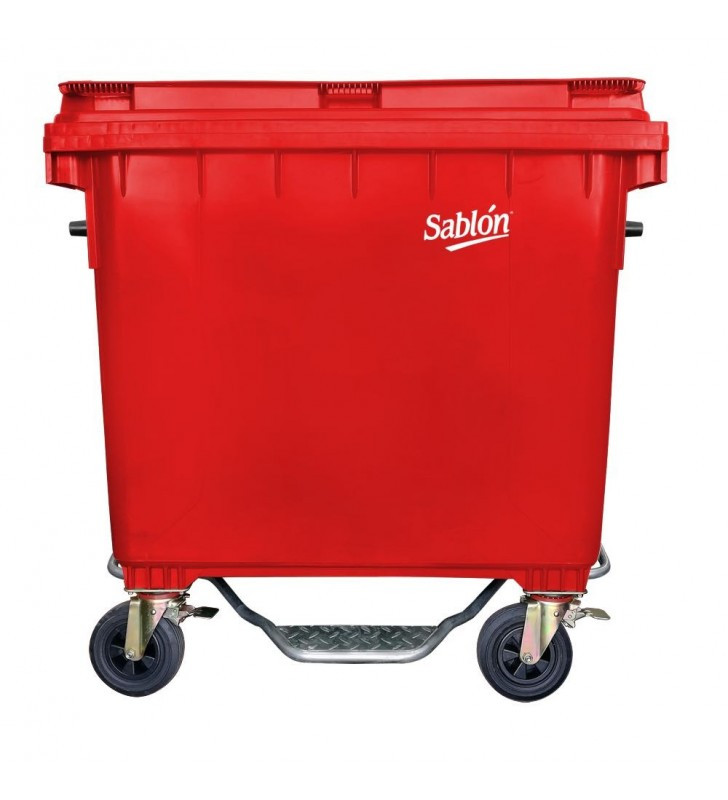 CONTENEDOR RECTANGULAR DE 1100 LTS ROJO Mod. 8738RJ MARCA SABLON