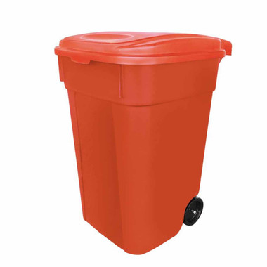 CONTENEDOR CON RUEDAS Y TAPA DE 145 LTS NARANJA Mod. 8901NA