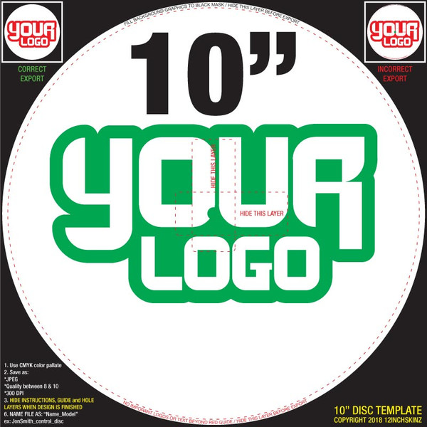 Phase Control Disc w/ Tab (SINGLE) - CUSTOM 10" - 12inchSkinz