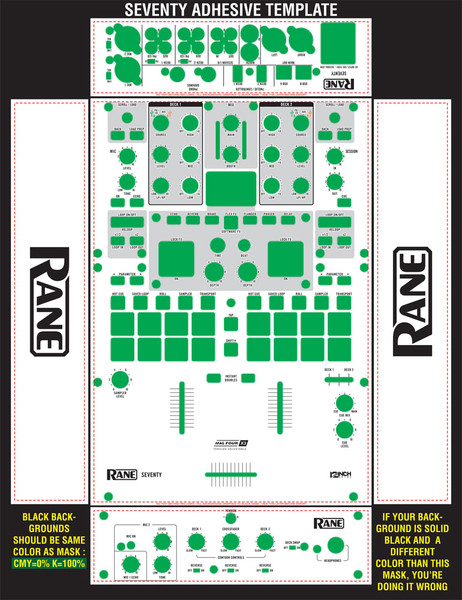 Rane Seventy Skinz Custom - ADHESIVE - 12inchSkinz