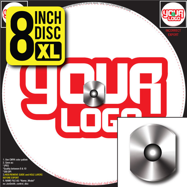 Control Disc System (SINGLE) Rane One MK1/MK2 - CUSTOM 8"XL - 12inchSkinz