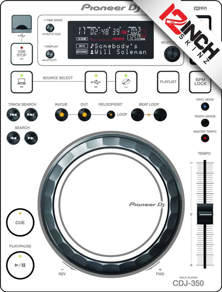 Pioneer CDJ-350 Skinz (PAIR) - Colors - 12inchSkinz