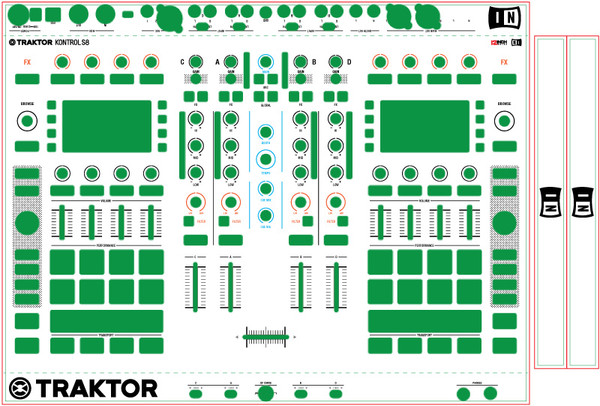 Native Instruments Kontrol S8 Skinz- CUSTOM - 12inchSkinz