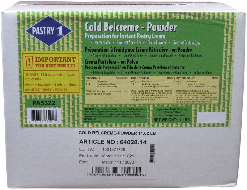 Pastry Cream Mix Bulk Pack | Pike Global Foods