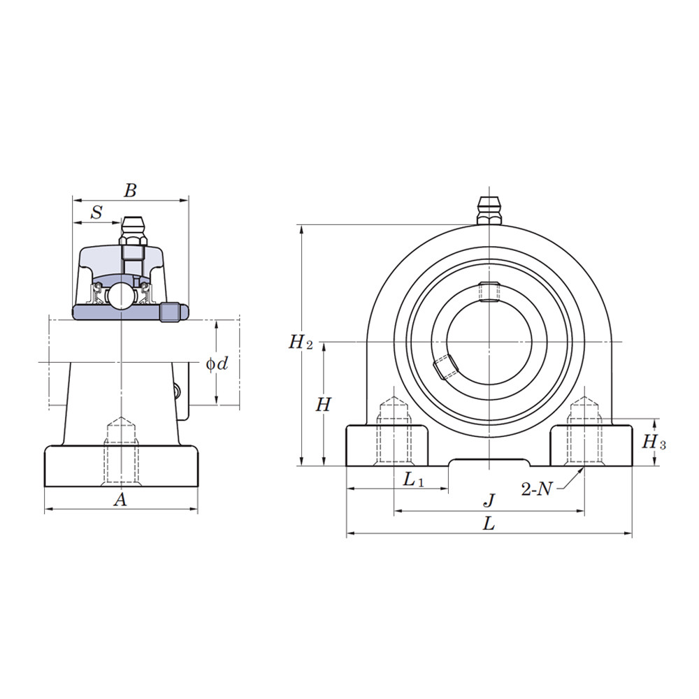 UCPA209 - FYH Short Based Cast Iron Pillow Block - Quality Bearing ...