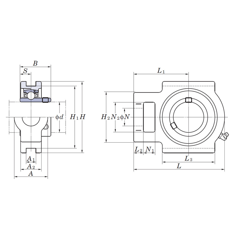 UCT213-40 - FYH Cast Iron Take-Up Bearing Unit - Quality Bearing Online Ltd.