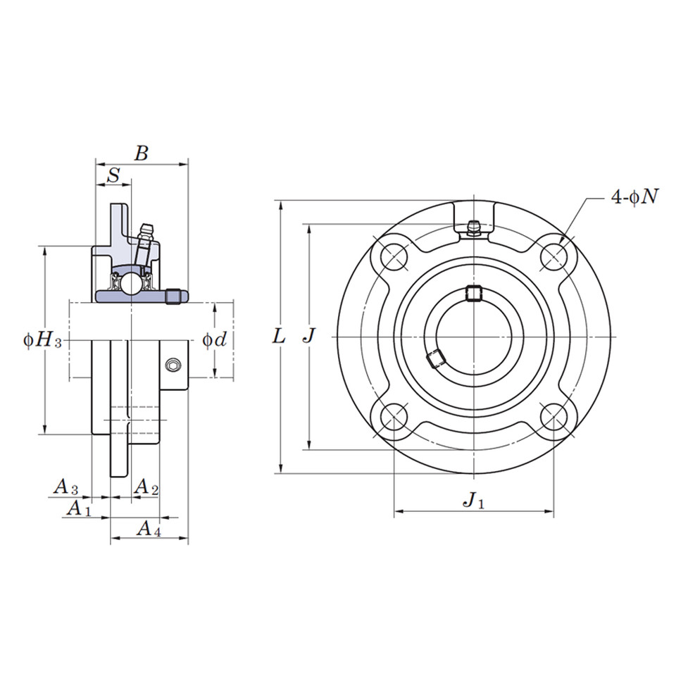 UCFCX13E - FYH Round Flanged Unit - Quality Bearing Online Ltd.