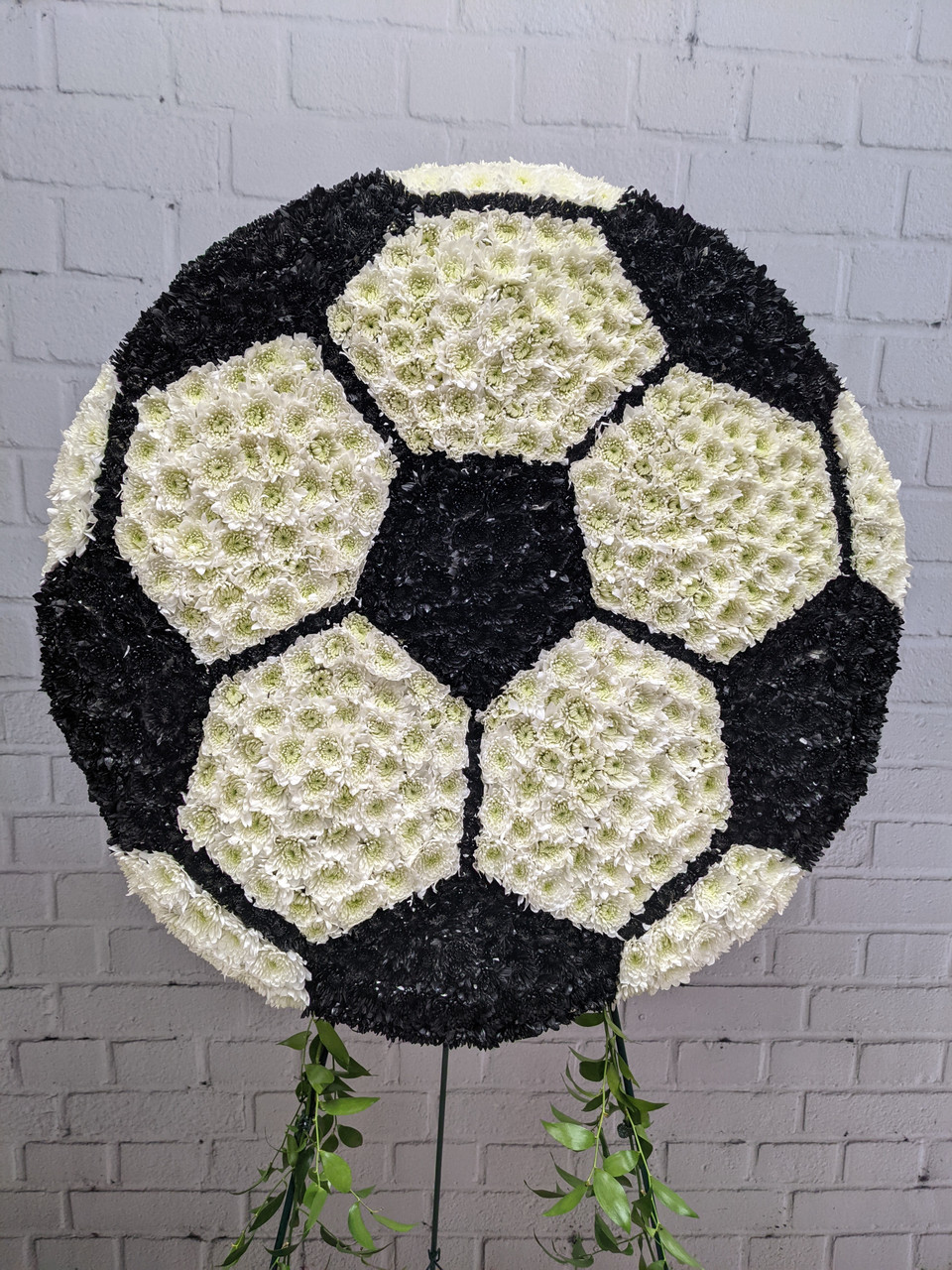 Soccer Ball Flower Arrangement Orange Blue Soccer Table Centerpieces