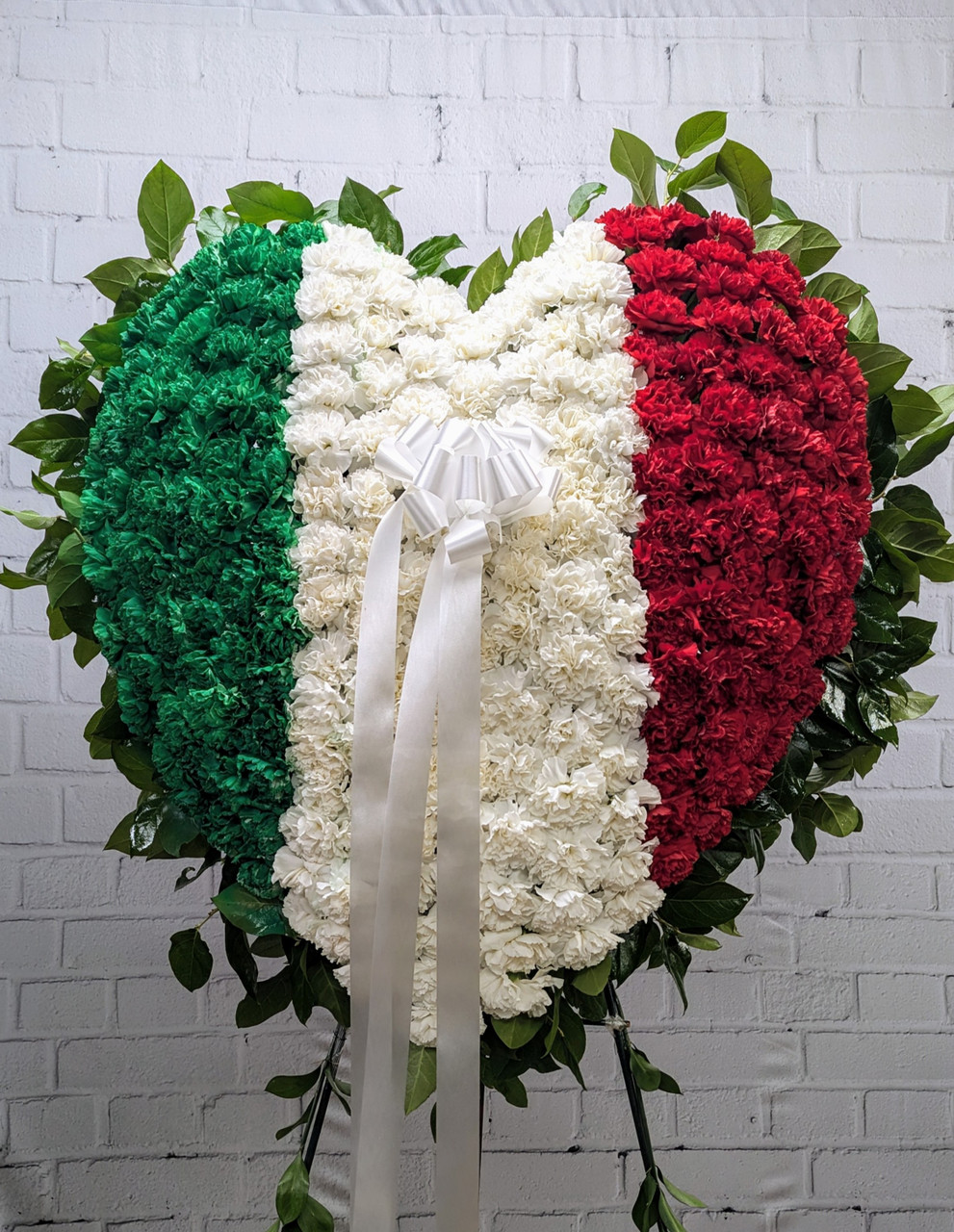 Italian Flag Heart - Northern Blvd. Florist -Queens