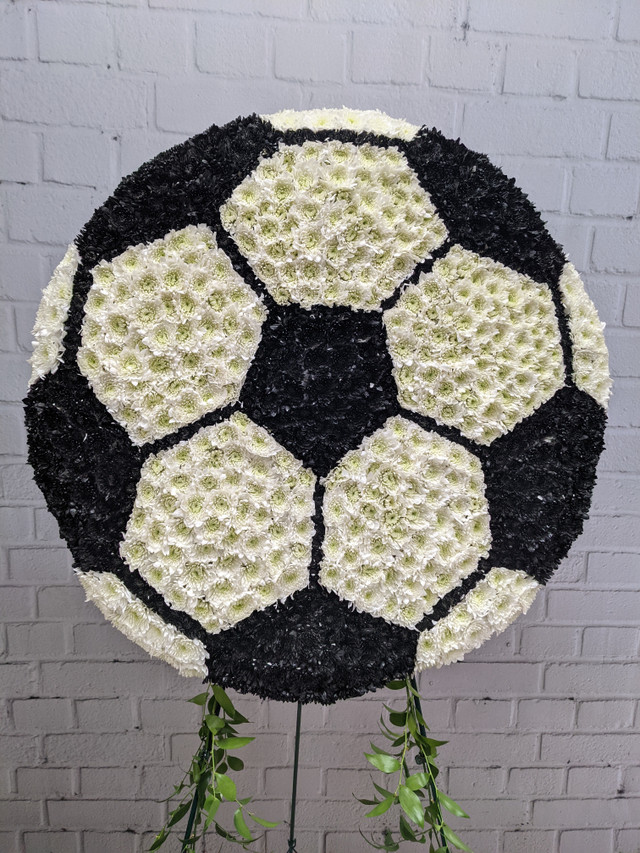 Soccer Ball Funeral Arrangement