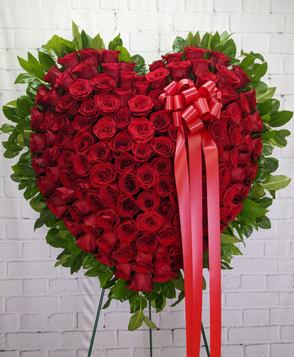 Red Rose Heart - Northern Blvd. Florist -Queens