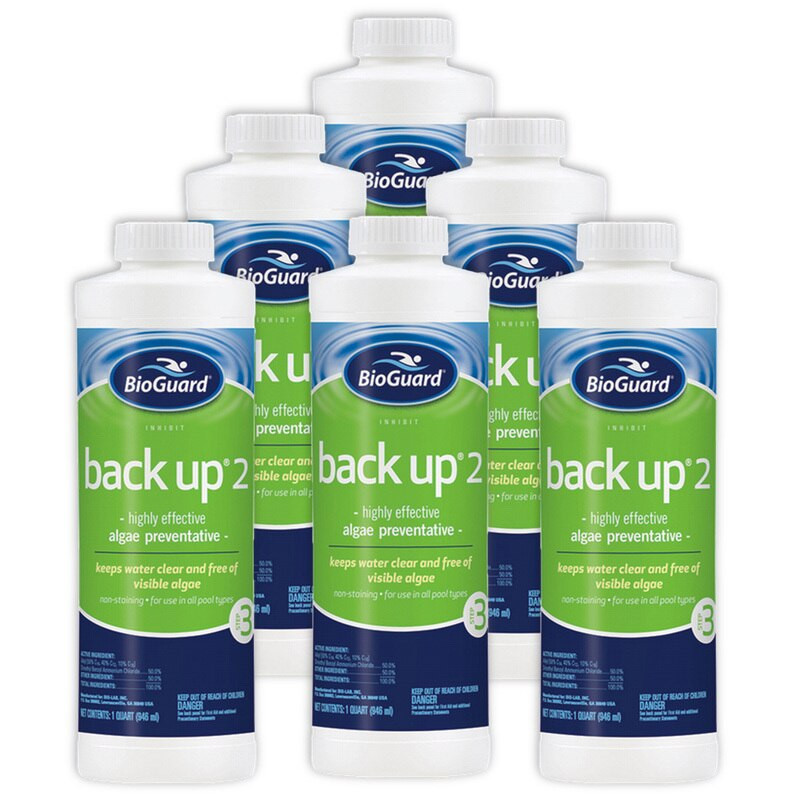 BioGuard Back Up 2 Algaecide 32 oz - 6 Pack - Pool Supply Mall