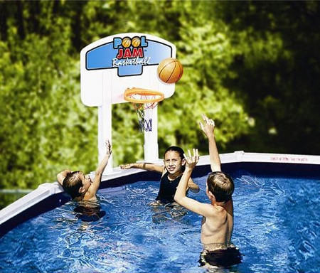 Pool Jam Combo Above-Ground Basketball and Volleyball Game - Pool ...