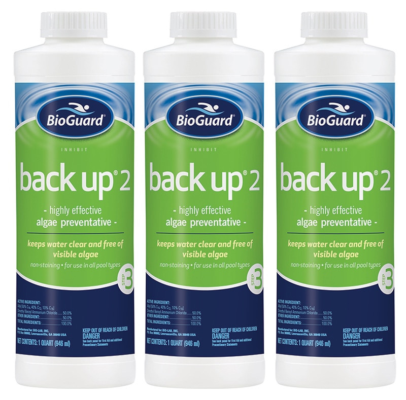 BioGuard Back Up 2 Algaecide 32 oz - 3 Pack - Pool Supply Mall
