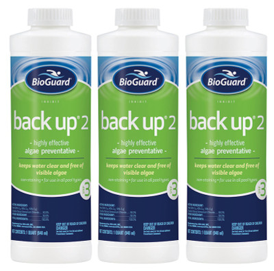 BioGuard Back Up 2 Algaecide 32 oz - 3 Pack - Pool Supply Mall
