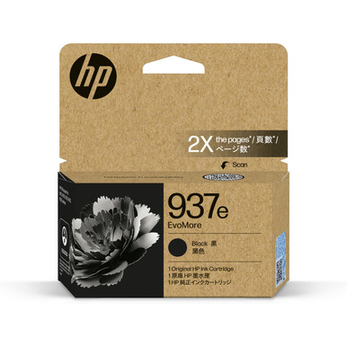 HP 937e EvoMore Black Original Ink Cartridge - MediaForm AU