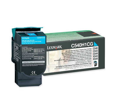 Lexmark C54x/X54x Cyan High Yield Return Program Toner Cartridge ,2K ...