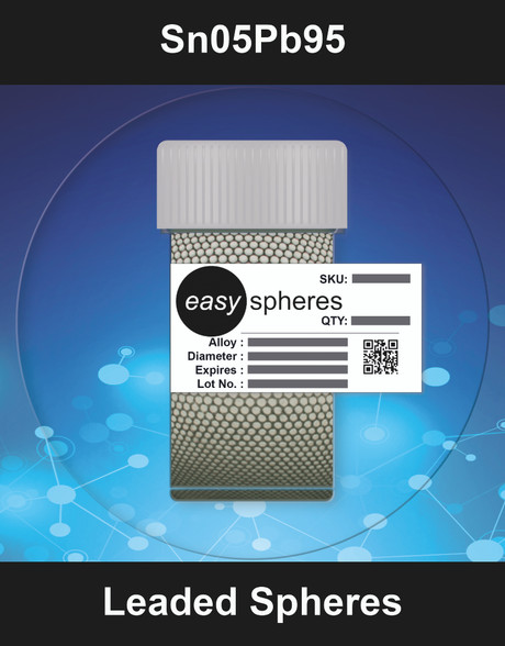 Solder Balls Sn05Pb95 | .0055 - 0.140mm DIA | PN10-0595-055