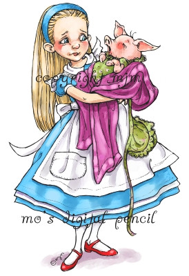 Alice with Baby - Mo's Digital Pencil