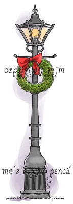 Christmas Lamp Post (Precolored) - Mo's Digital Pencil