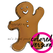 Gingerbread Man (Pre-colored) - Mo's Digital Pencil
