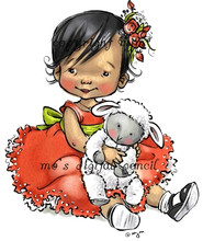 Emmy with Lamb - Mo's Digital Pencil