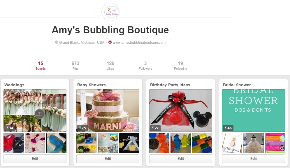 We've joined Pinterest! - Amy's Bubbling Boutique, Inc.