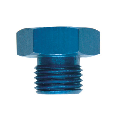-4 AN O Ring Plug, Aluminum, Blue | Quarter-Max