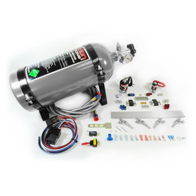 Induction Solutions 4 Cylinder Nitrous Plumb Kit Grey Bottle | Quarter-Max