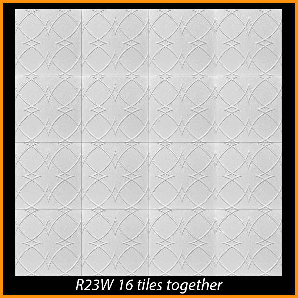 R23 Styrofoam Glue Up Ceiling Tile 20"x20", Pack of 104 (274 s/f)