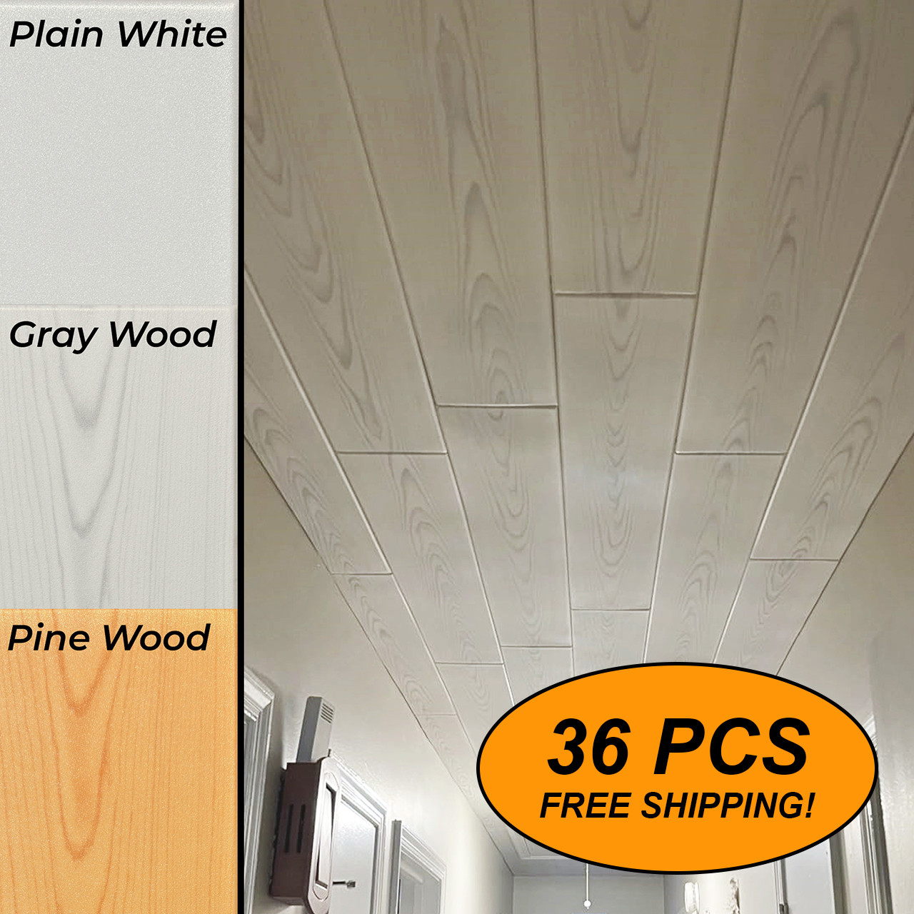 DIY Styrofoam Glue Up Ceiling Planks (36 Pcs) - Euro-Deco Ceilings