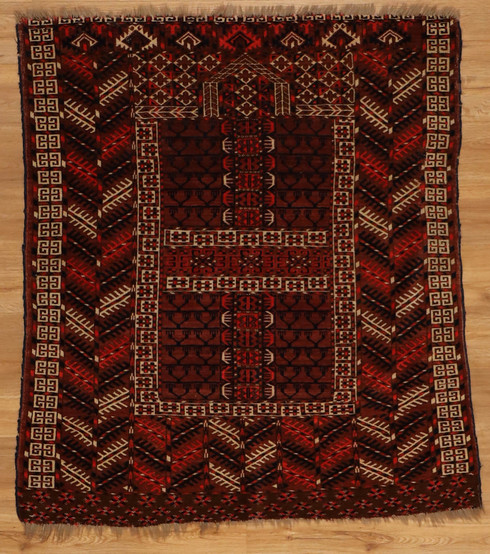 Antique Tekke Turkmenr rug 3'6 X 4'