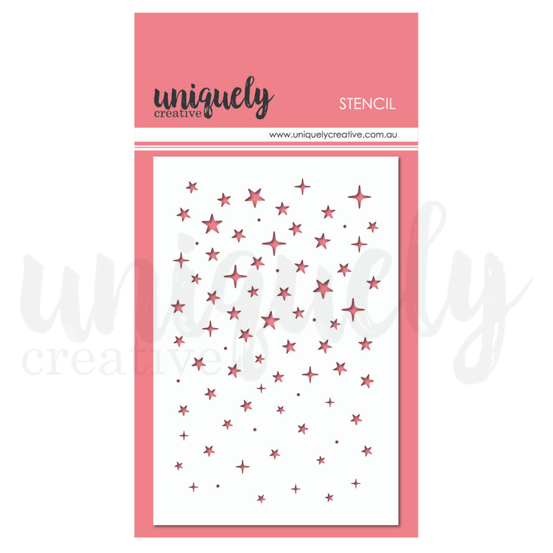 Twinkly Stars Stencil – Reusable Craft Stencil for Scrapbooking & Mixed ...