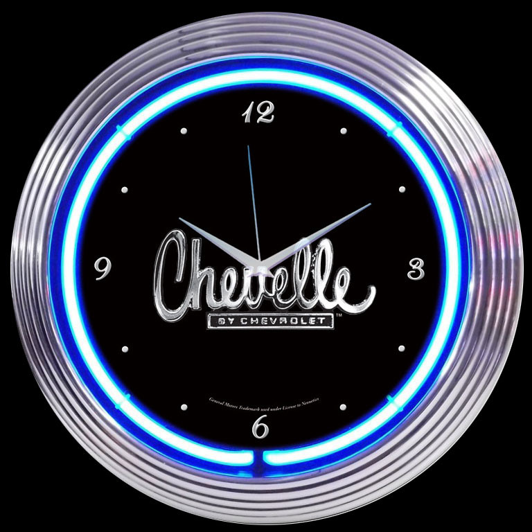 CHEVELLE NEON CLOCK - Neon4Less.com