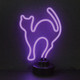 PURPLE CAT NEON SCULPTURE - Neon4Less.com