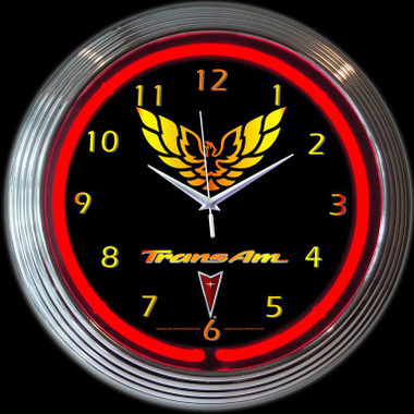 GM TRANS AM NEON CLOCK - Neon4Less.com