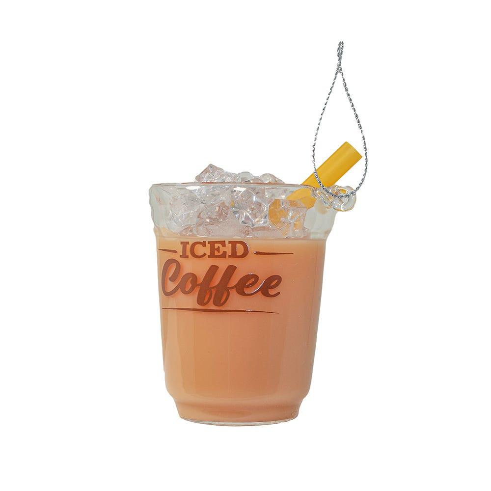Glass Iced Coffee With Liquid Ornament