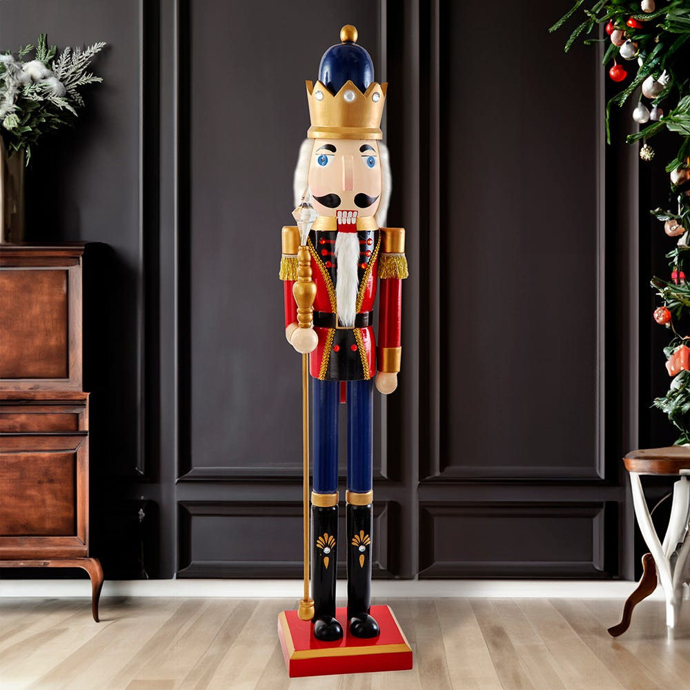 36“ Red & Blue King Nutcracker