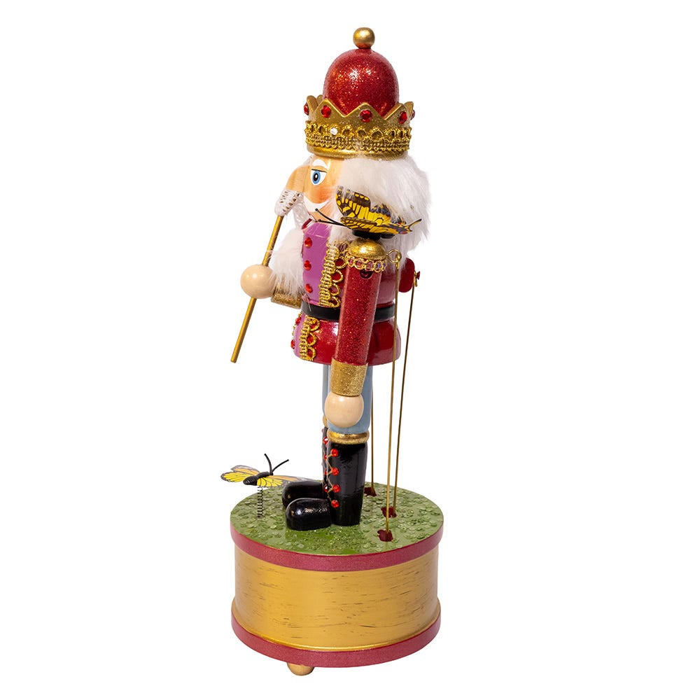 12" Wind-Up Musical Butterfly Catcher Nutcracker - Kurt S. Adler Inc
