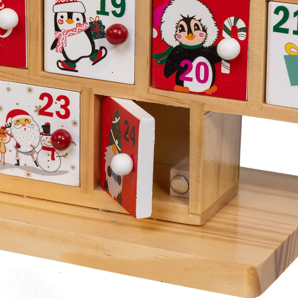 15" Wooden Tree Advent Calendar - Kurt S. Adler Inc