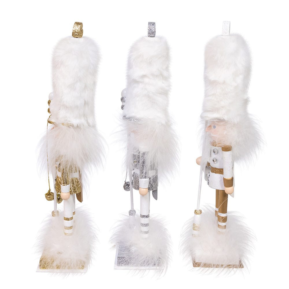 9.5" Hollywood Nutcrackers™ Gold, White, & Silver Nutcrackers, 3 Assorted