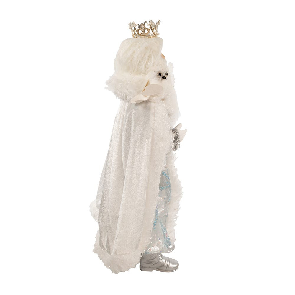 21" Silver, White and Light Blue Standing Santa - Kurt S. Adler Inc