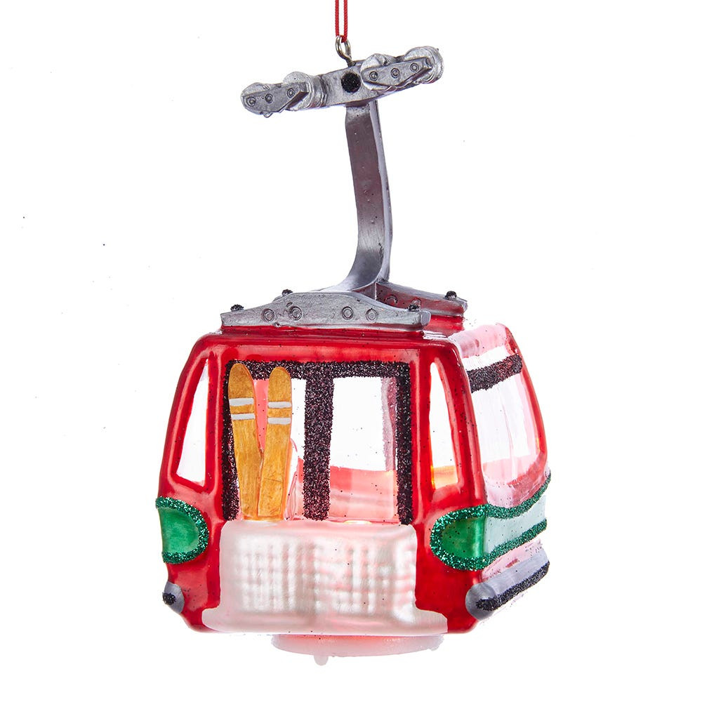 Battery-Operated Lighted LED Gondola Glass Ornament - Kurt S. Adler Inc
