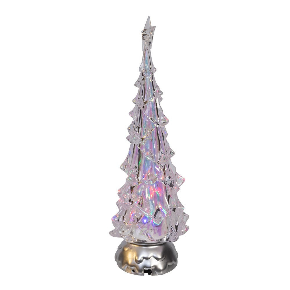 14" Battery Operated RGB LED Lighted Animated Spinning Tree - Kurt S ...